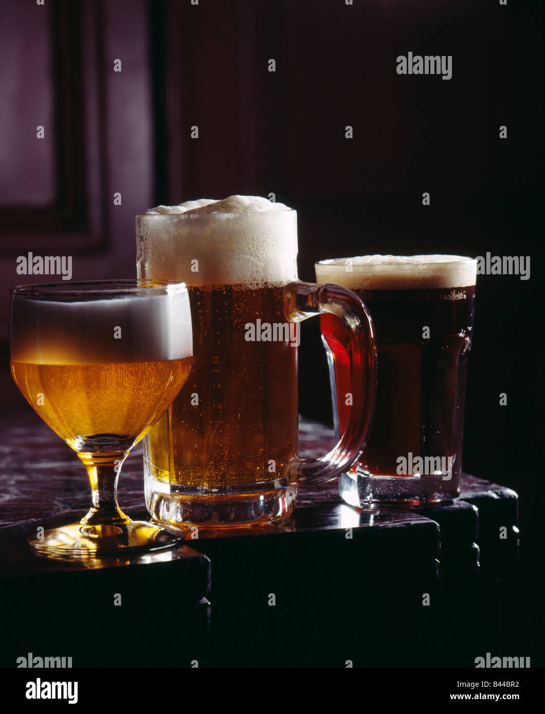 Selection of beers on the bar Stock Photo - Alamy