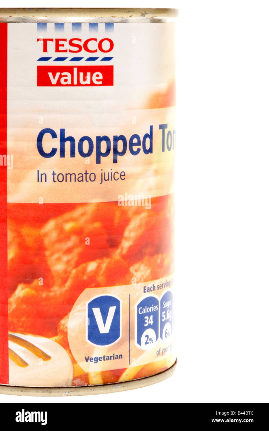 Tin of Chopped Tomatoes Stock Photo - Alamy