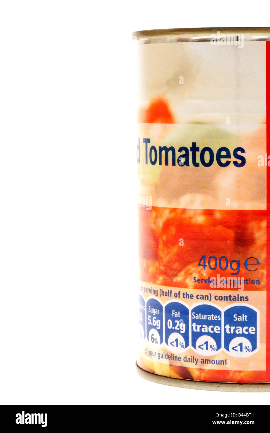 Tin of Chopped Tomatoes Stock Photo - Alamy