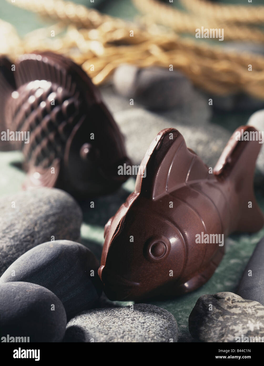 chocolate fish for easter Stock Photo - Alamy