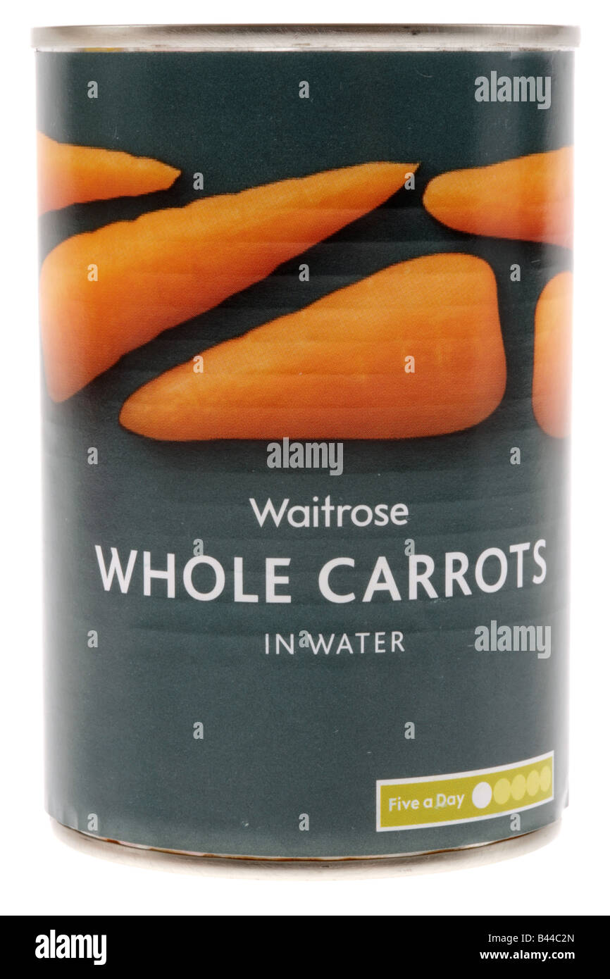 Tin of Whole Carrots Stock Photo - Alamy