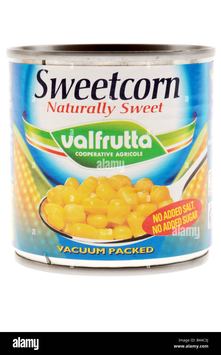 Tin of Sweetcorn Stock Photo - Alamy