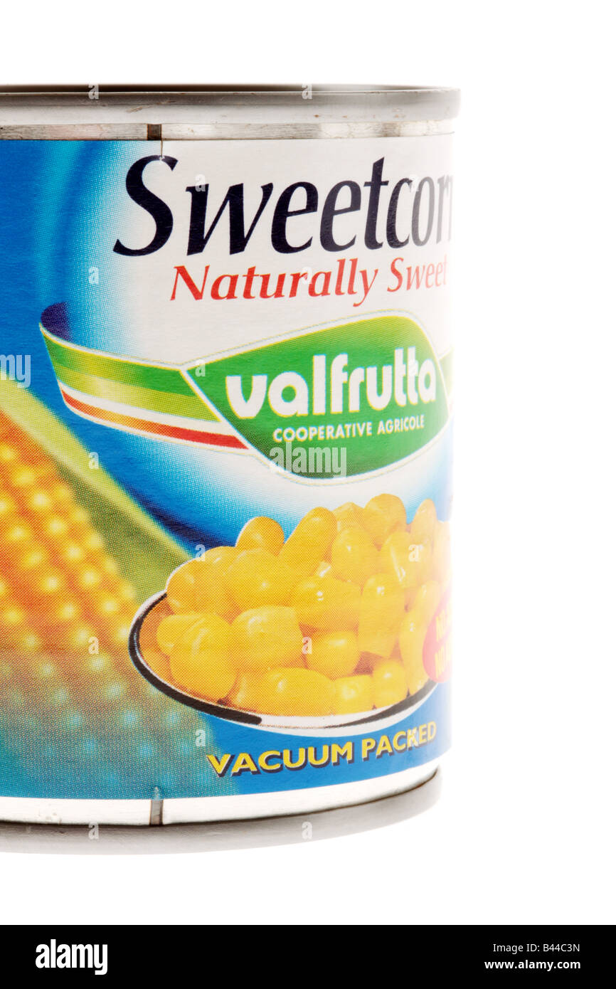 Tin of Sweetcorn Stock Photo - Alamy