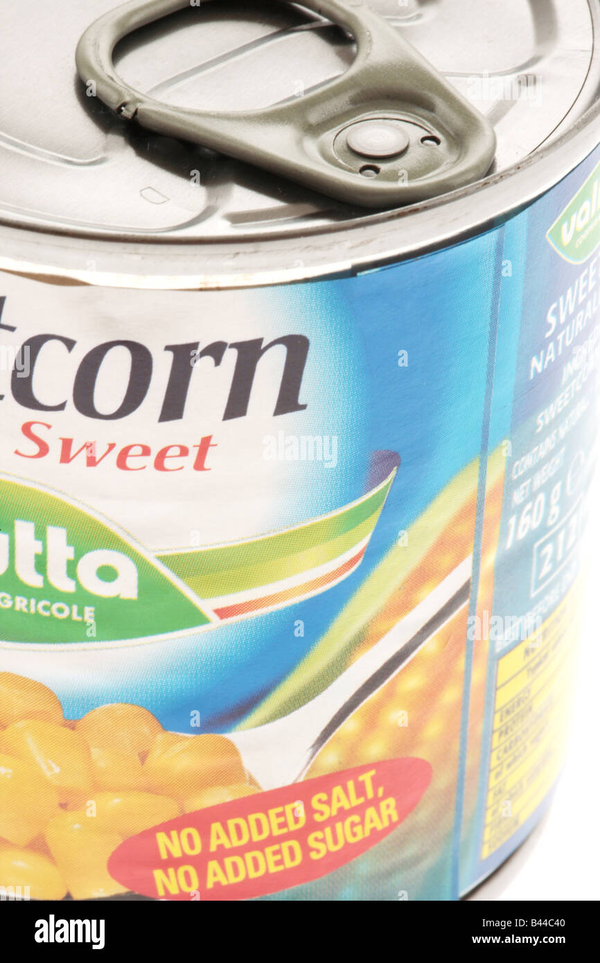 Tin of Sweetcorn Stock Photo - Alamy