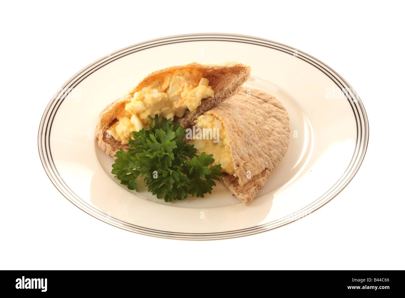 Egg Mayonnaise With Wholemeal Pitta Bread Stock Photo - Alamy