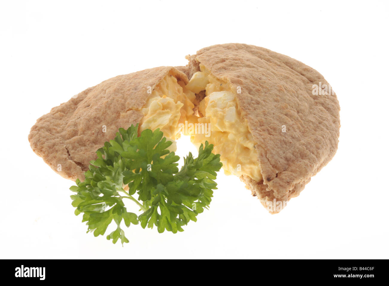 Egg Mayonnaise With Wholemeal Pitta Bread Stock Photo - Alamy