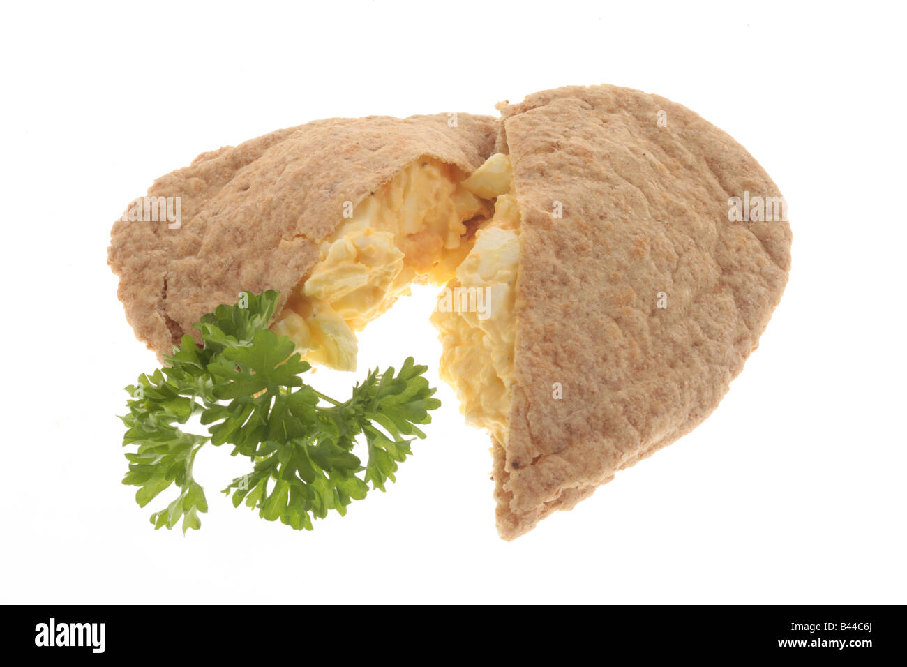 Egg Mayonnaise With Wholemeal Pitta Bread Stock Photo - Alamy