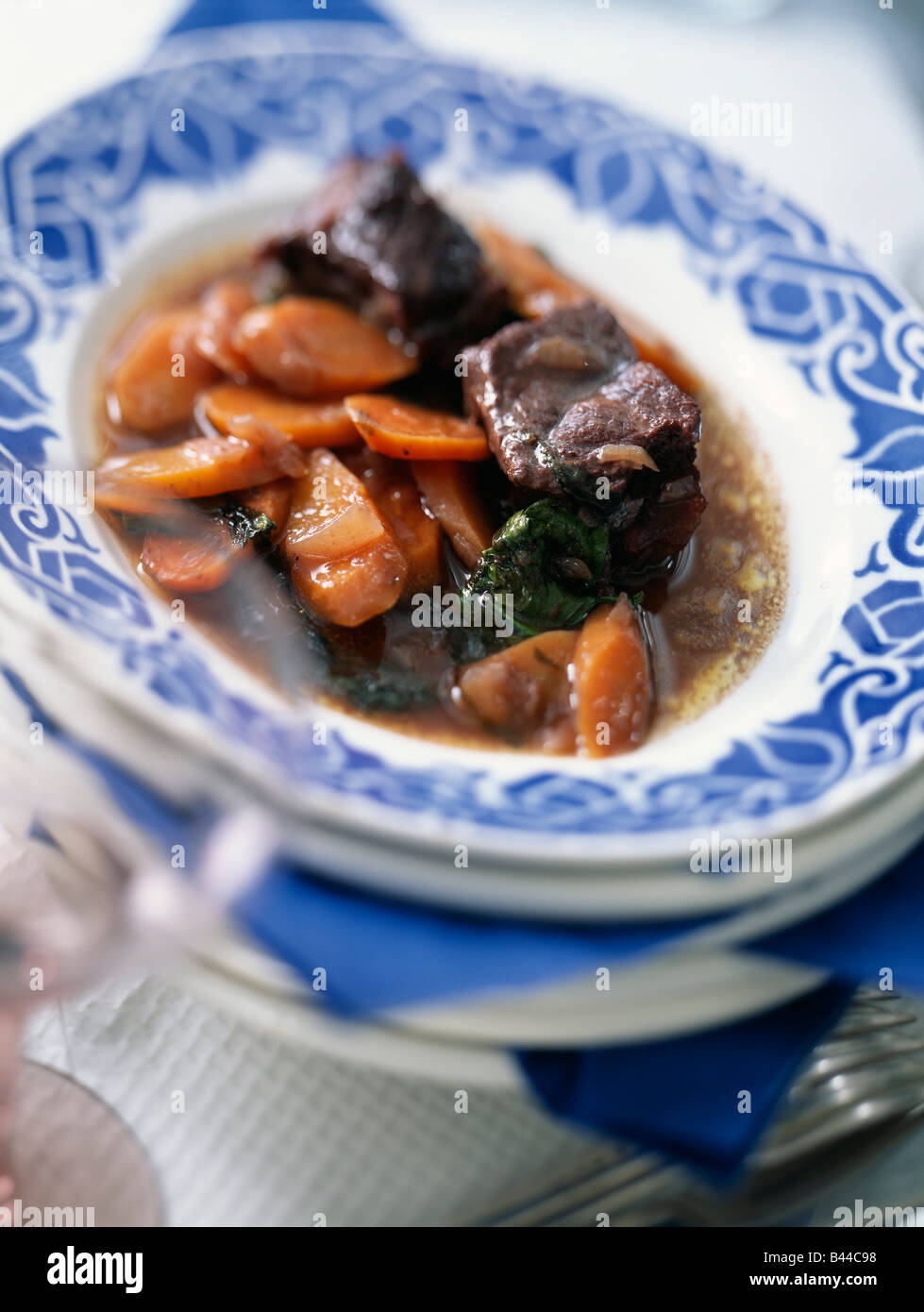 Beef and carrot stew Stock Photo - Alamy