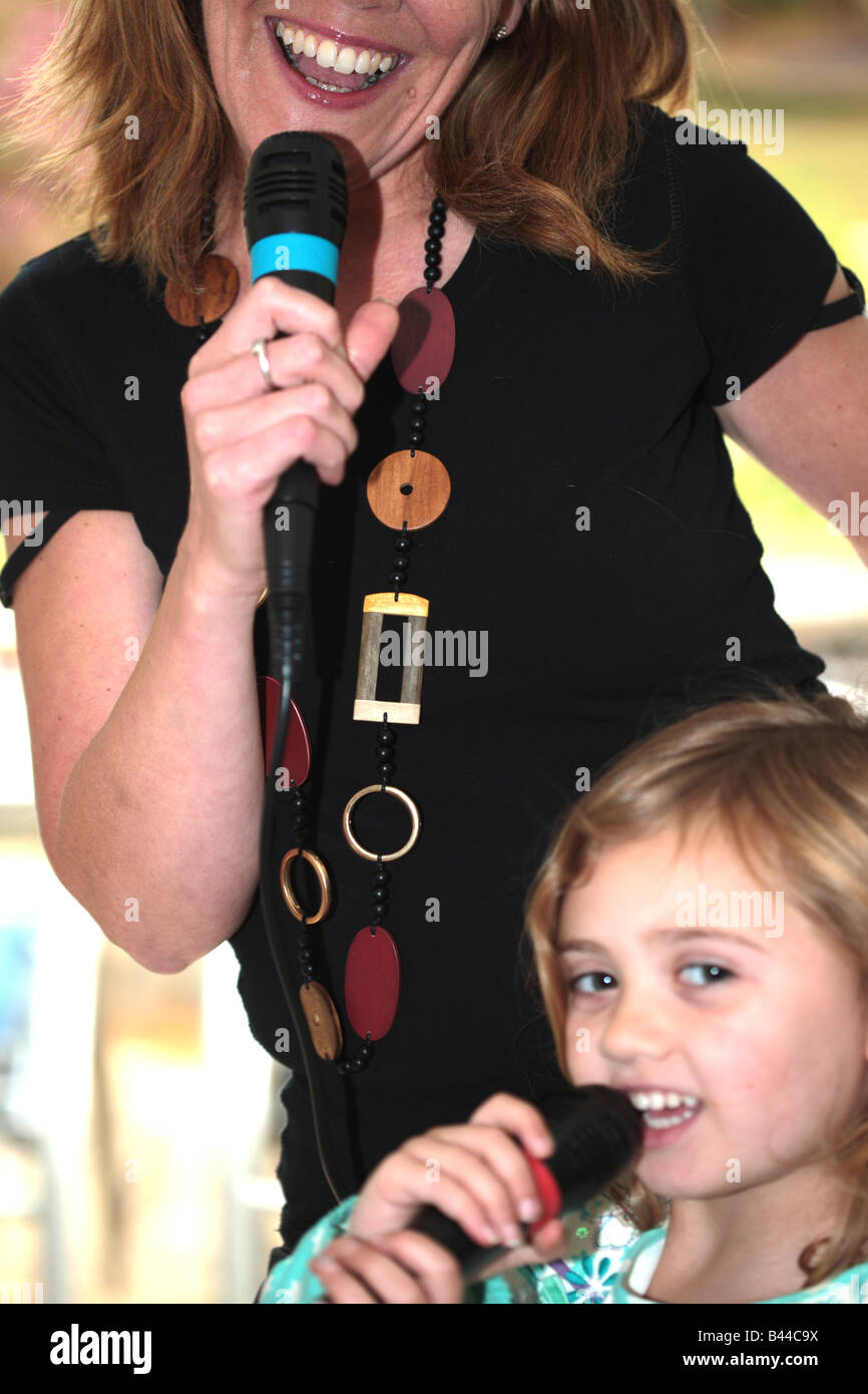 Family Singing Model Released Stock Photo - Alamy