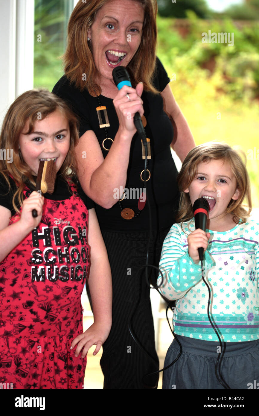 Family Singing Model Released Stock Photo - Alamy