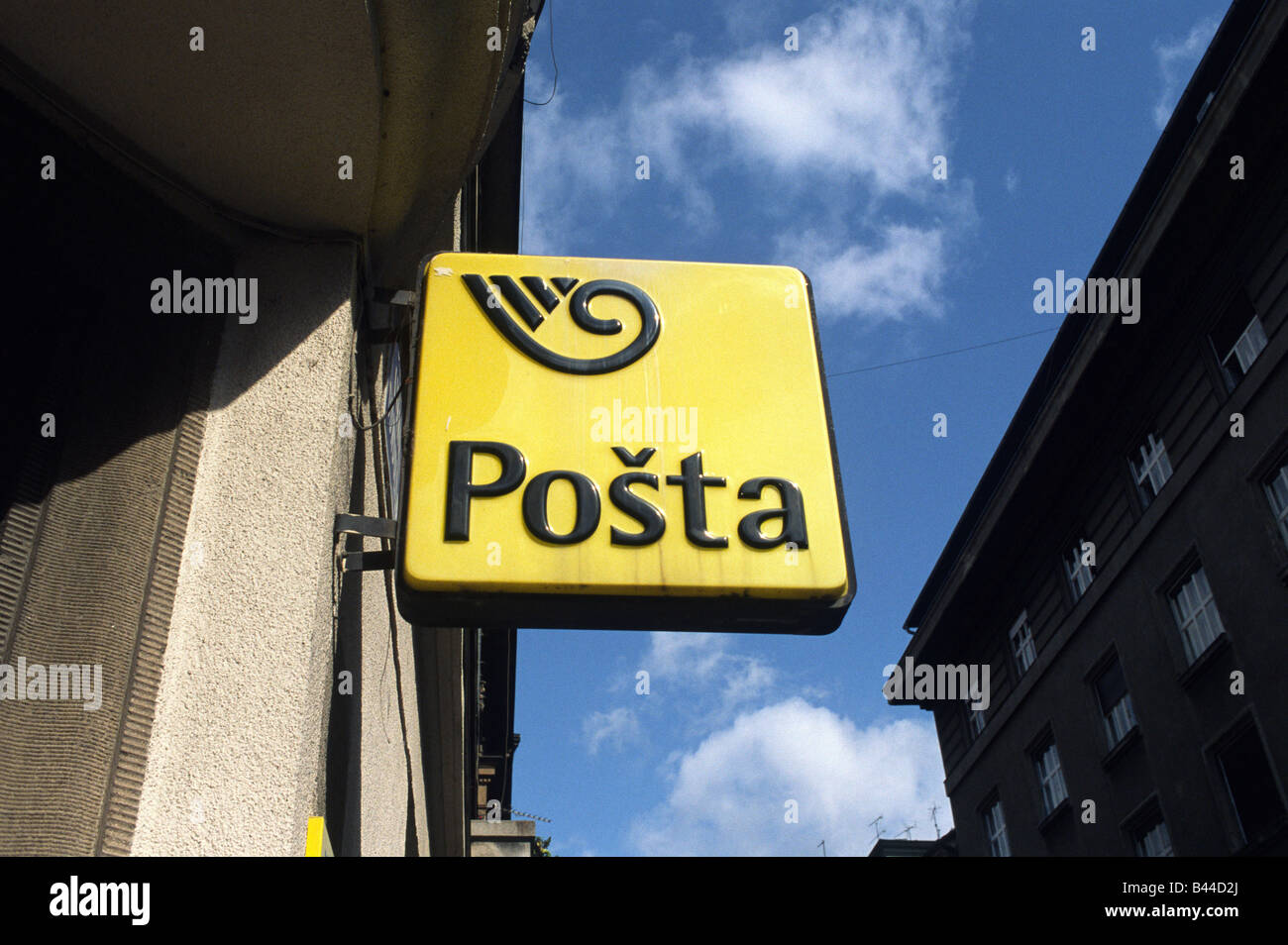 Sign for post office Zagreb Croatia Stock Photo - Alamy