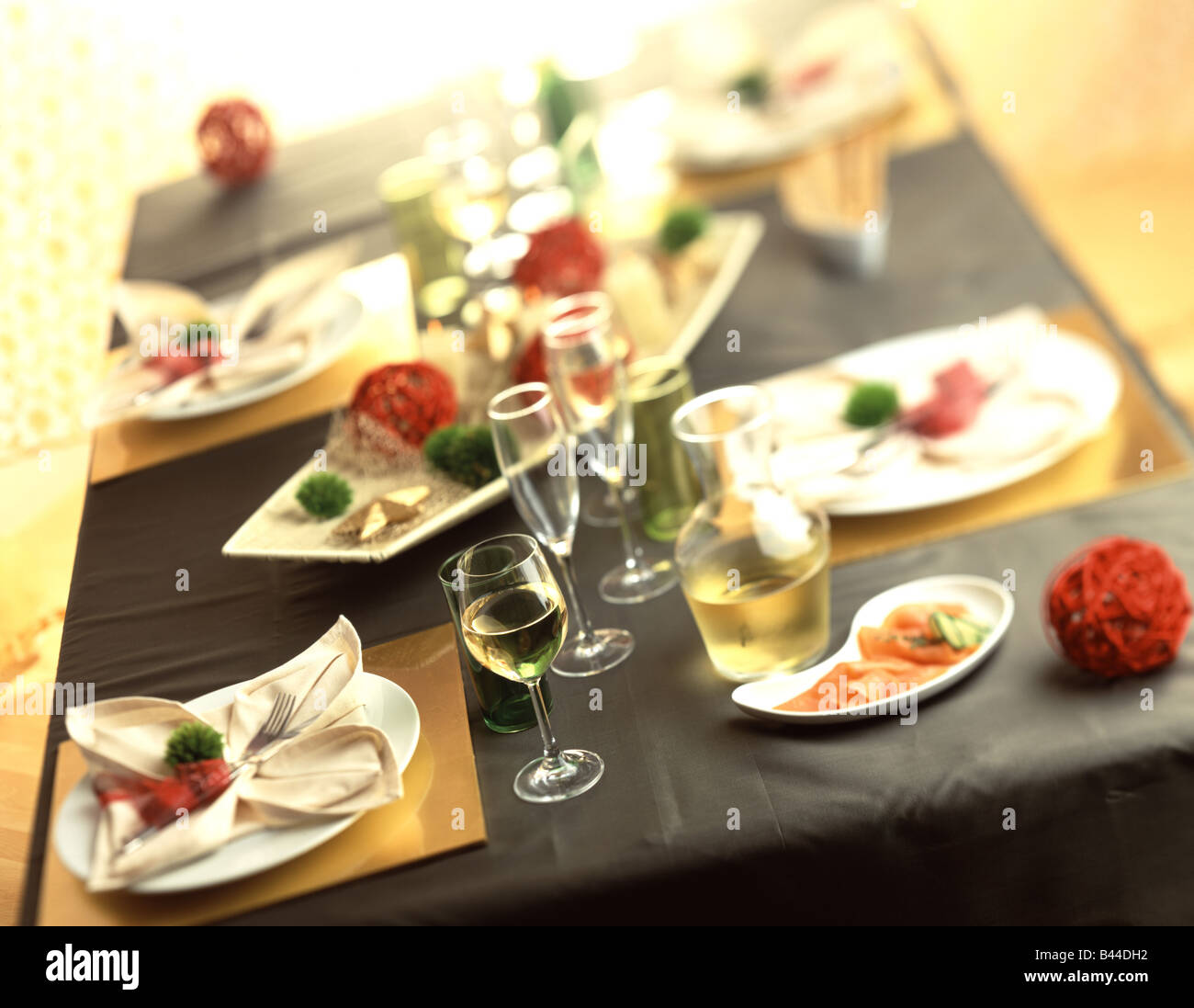 Party table presentation Stock Photo - Alamy