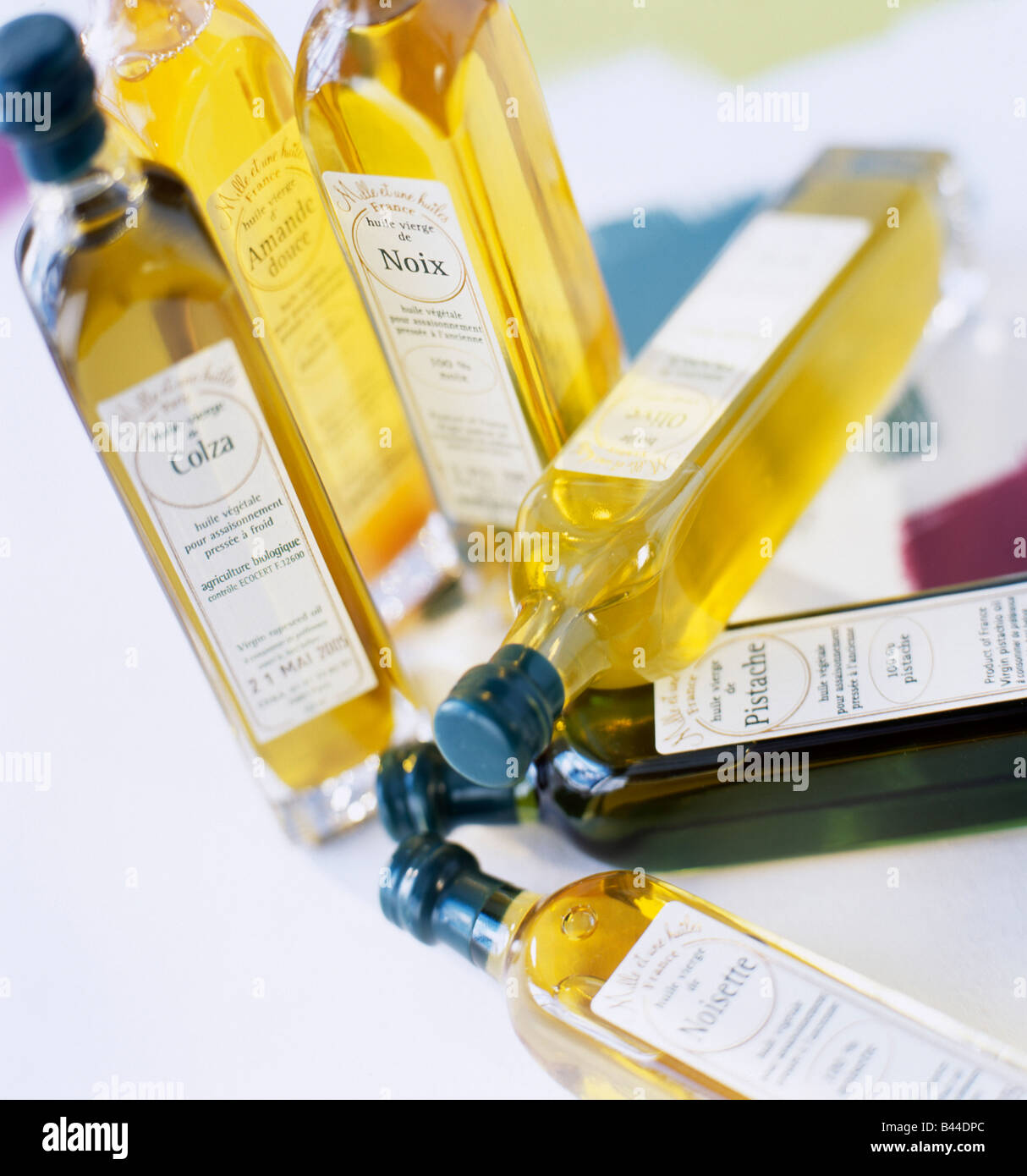 Selection of bottles of oils Stock Photo - Alamy