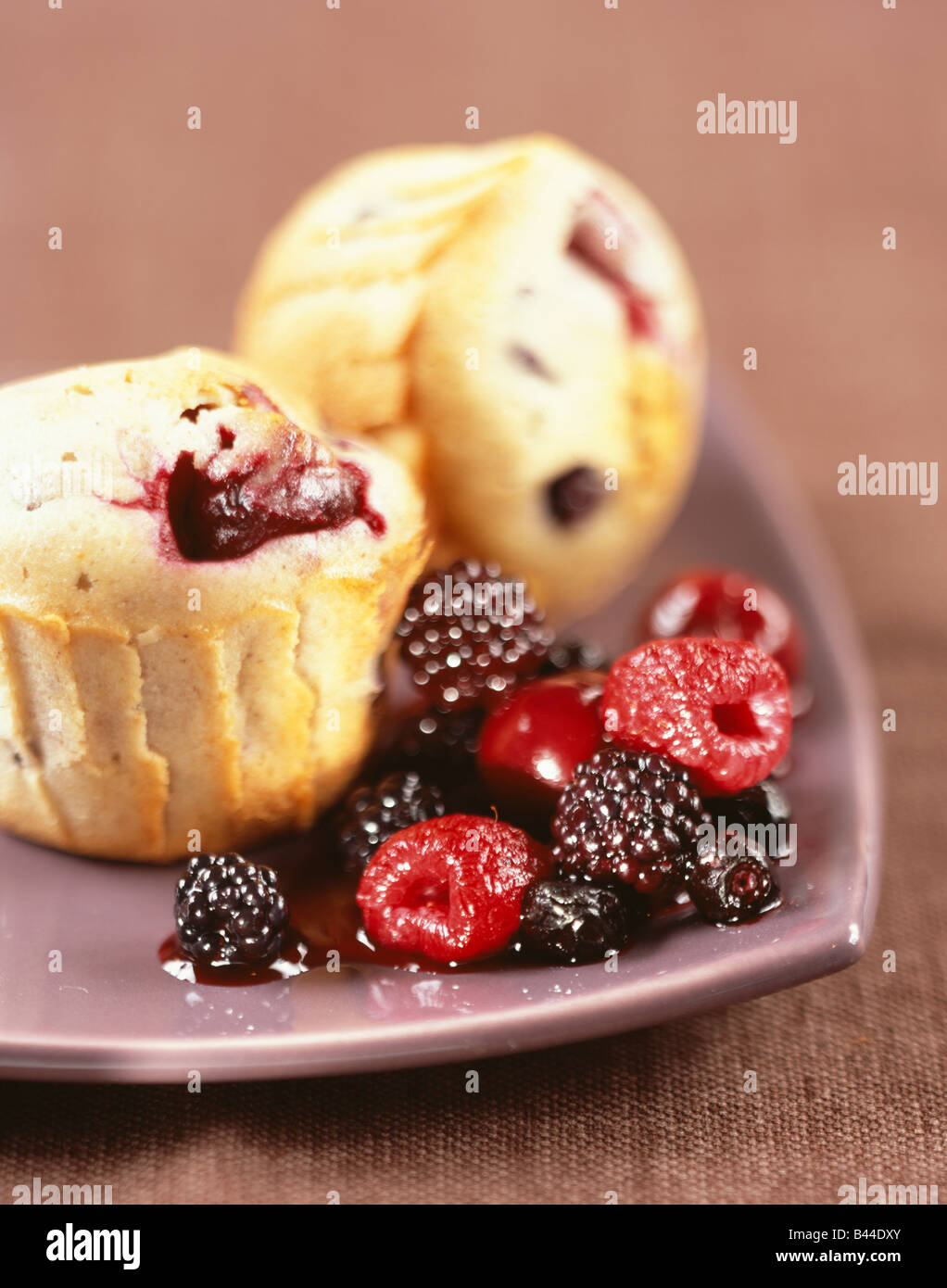 Summer fruit muffins Stock Photo - Alamy