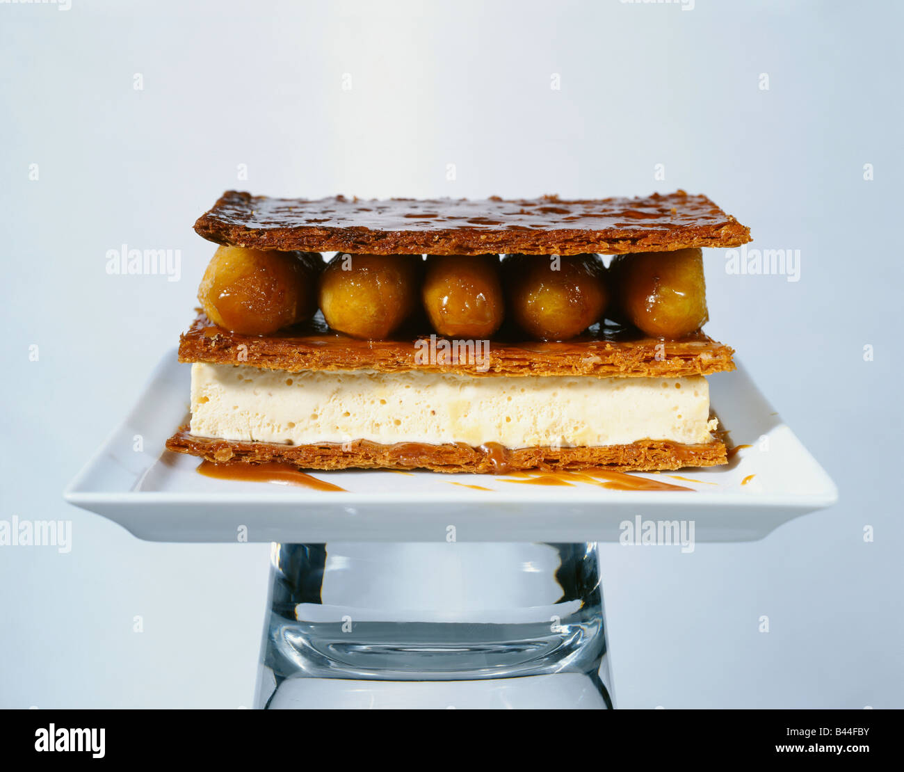 Caramelized Mille-feuille cake Stock Photo - Alamy