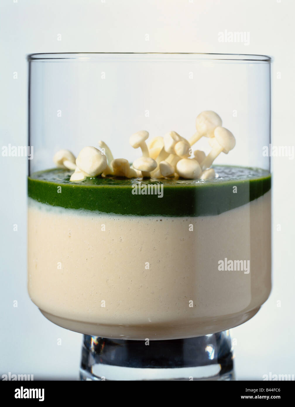 Mushroom mousse with watercress Stock Photo - Alamy