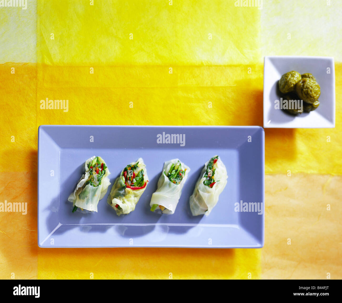 Cabbage and scallion rolls Stock Photo - Alamy