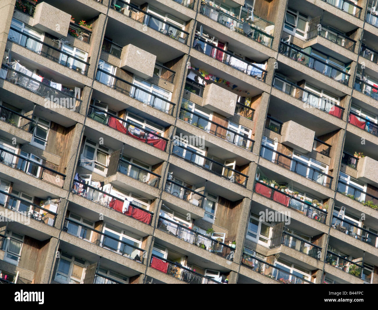 View of Trellick Tower housing estate in Notting Hill, London,one of ...