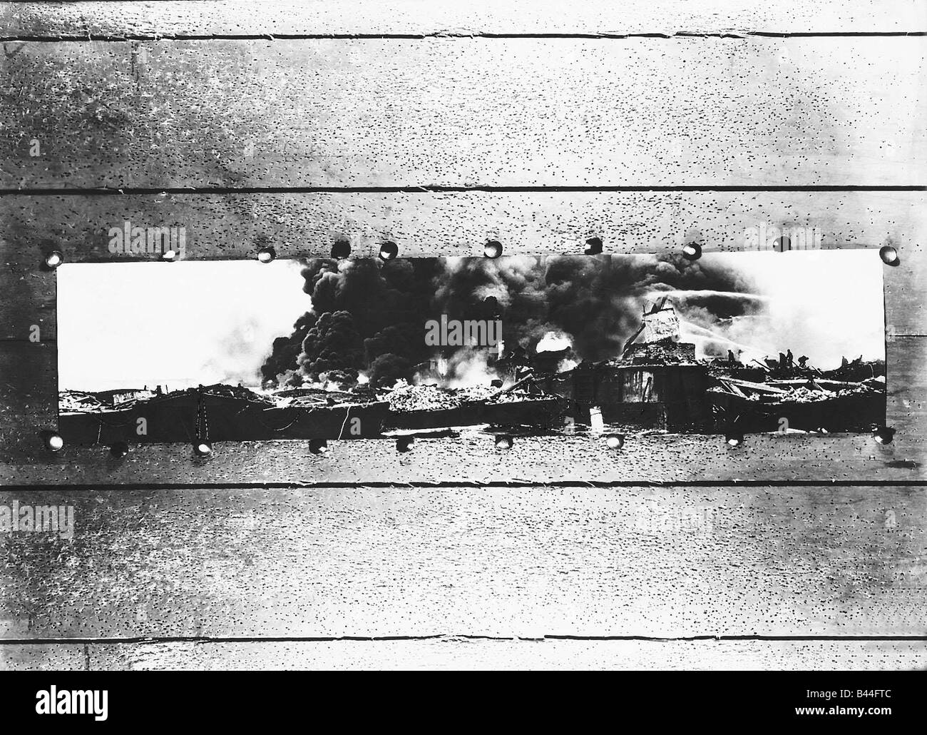 After bomb explosion fire Black and White Stock Photos & Images - Alamy