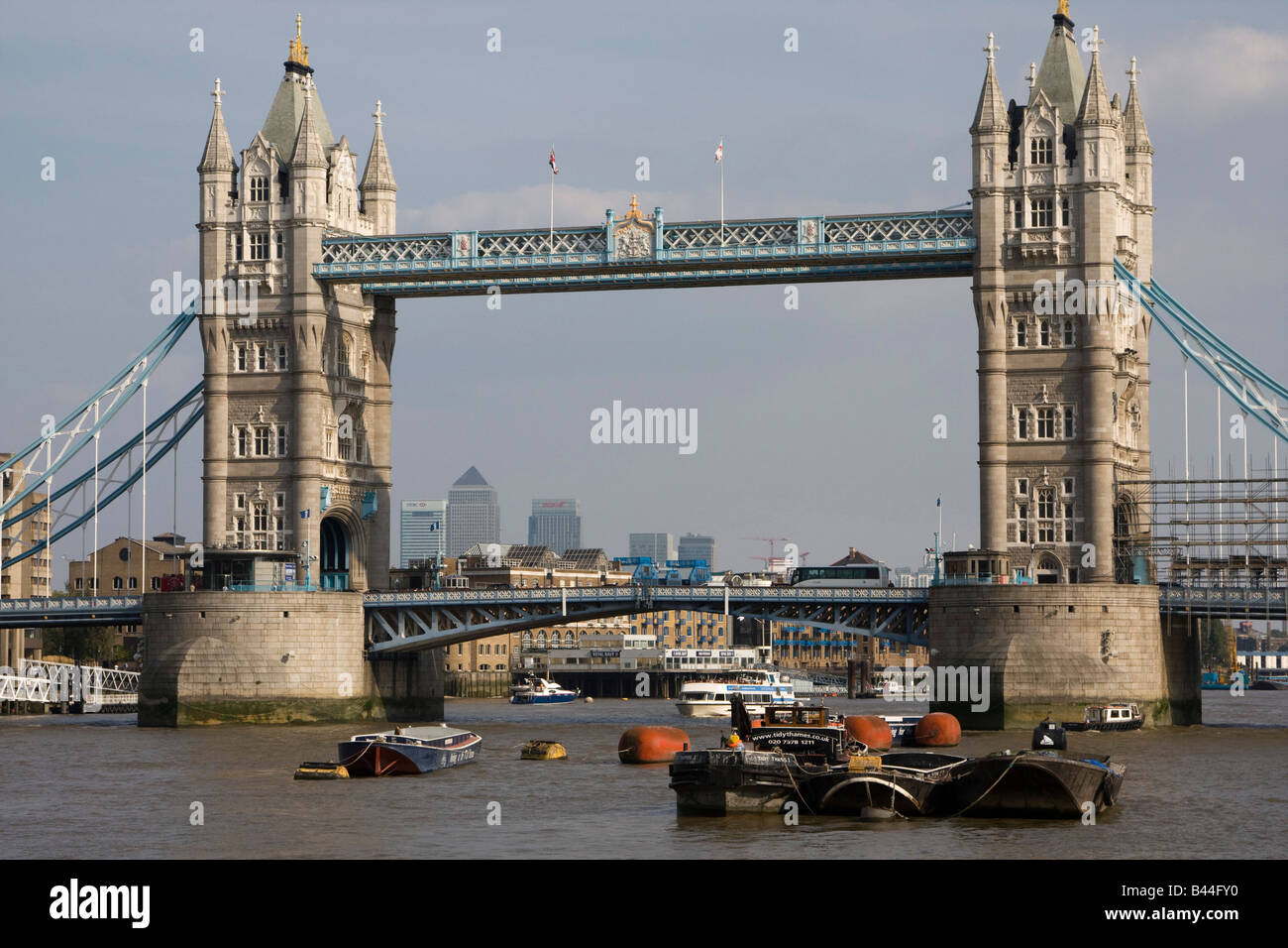Tower Bridge is a combined bascule and suspension bridge in London ...