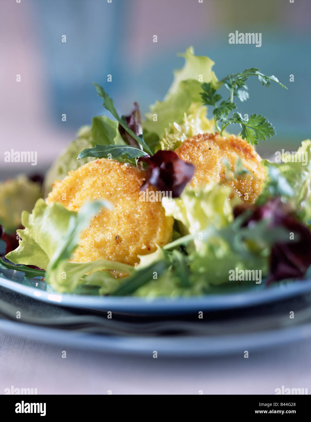 Breaded goat's cheese Stock Photo - Alamy