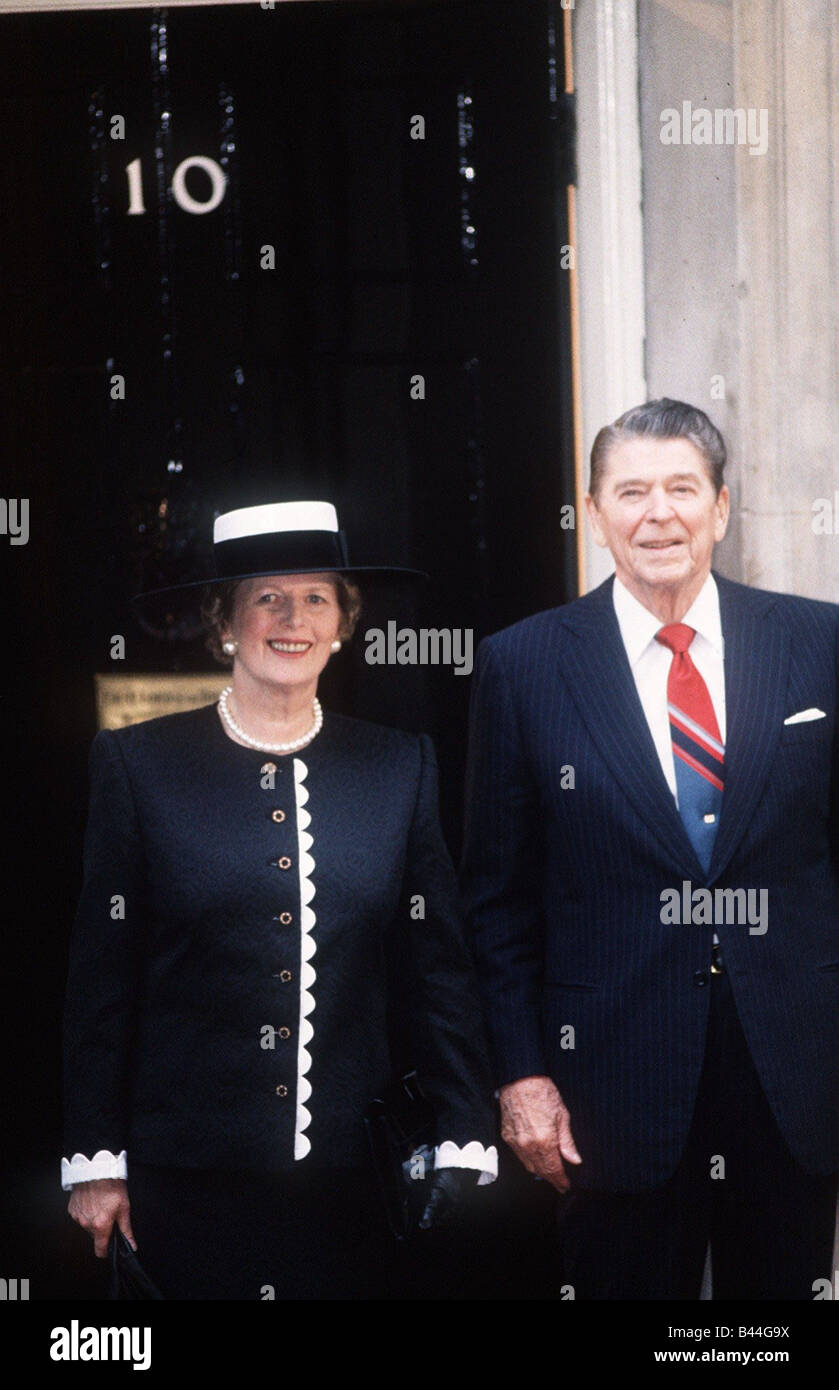 Margaret Thatcher Conservative British Prime Minister with Ronald Regan ...