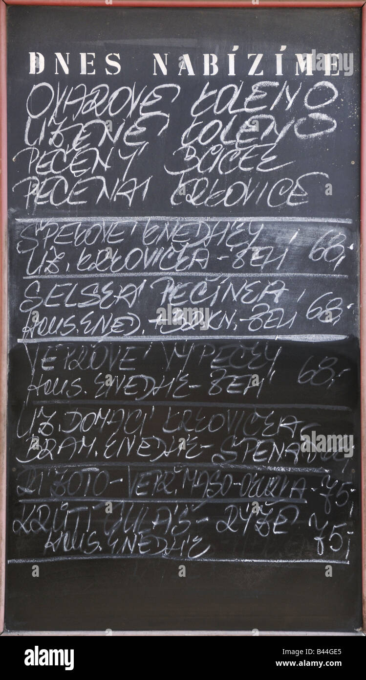 Handwritten menu hi-res stock photography and images - Alamy