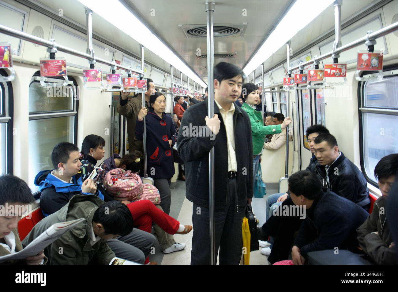Passengers metro beijing china hi-res stock photography and images - Alamy