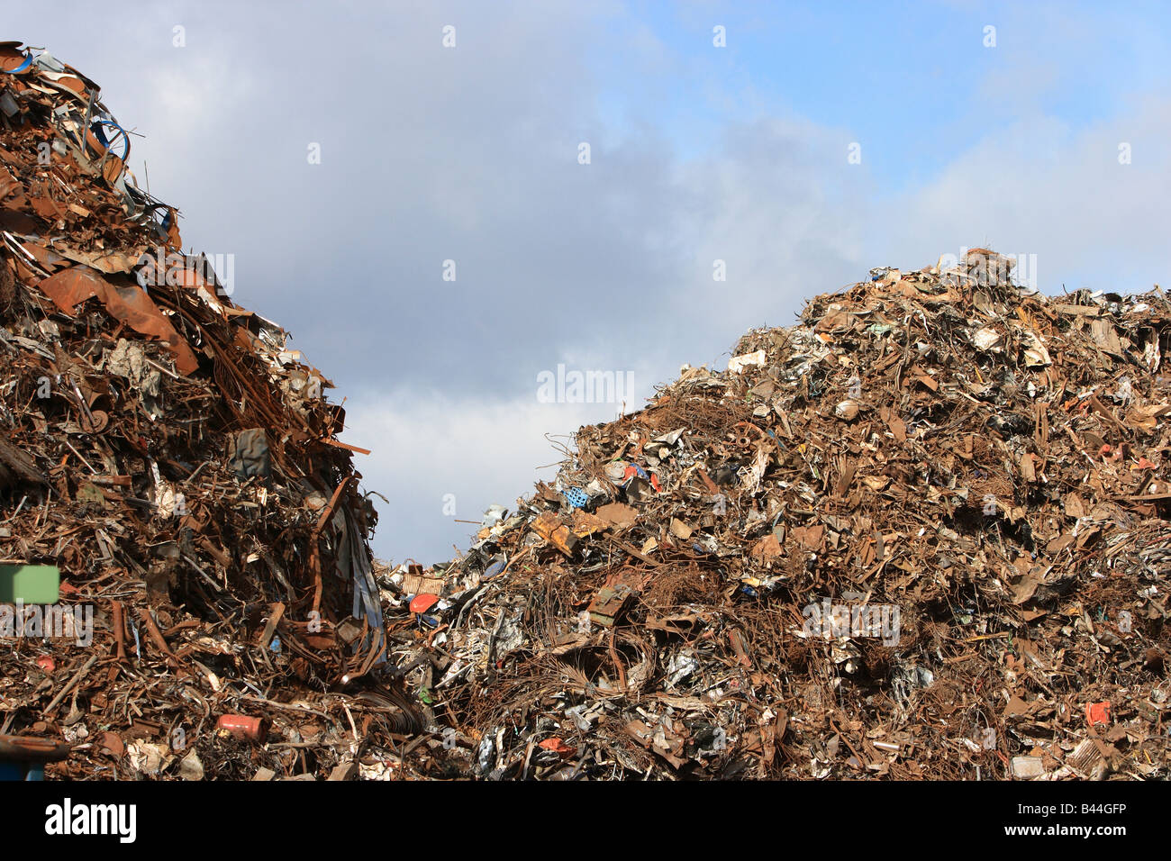 Scrap metal piles Stock Photo - Alamy