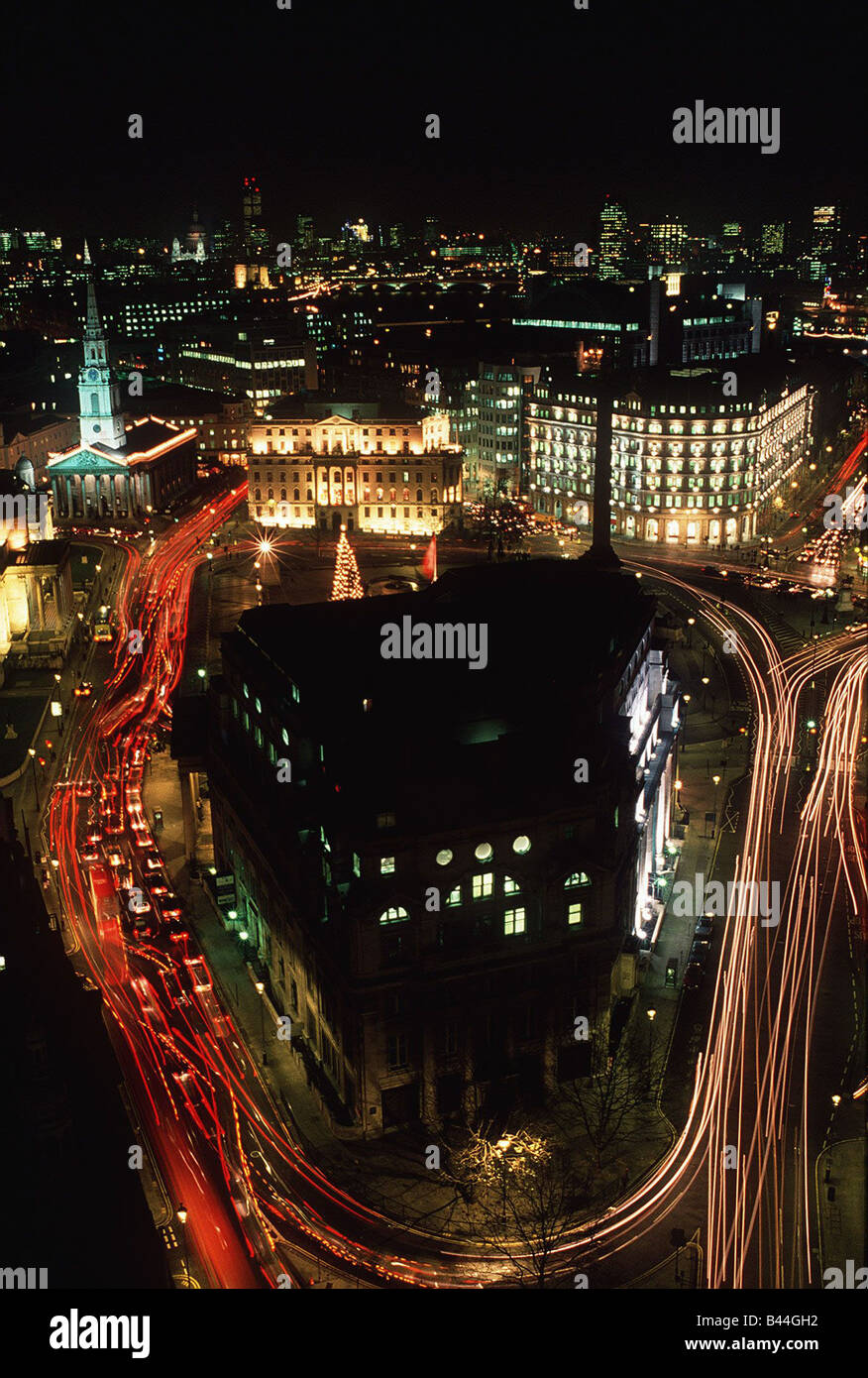 London Aerial view of London at night Stock Photo - Alamy