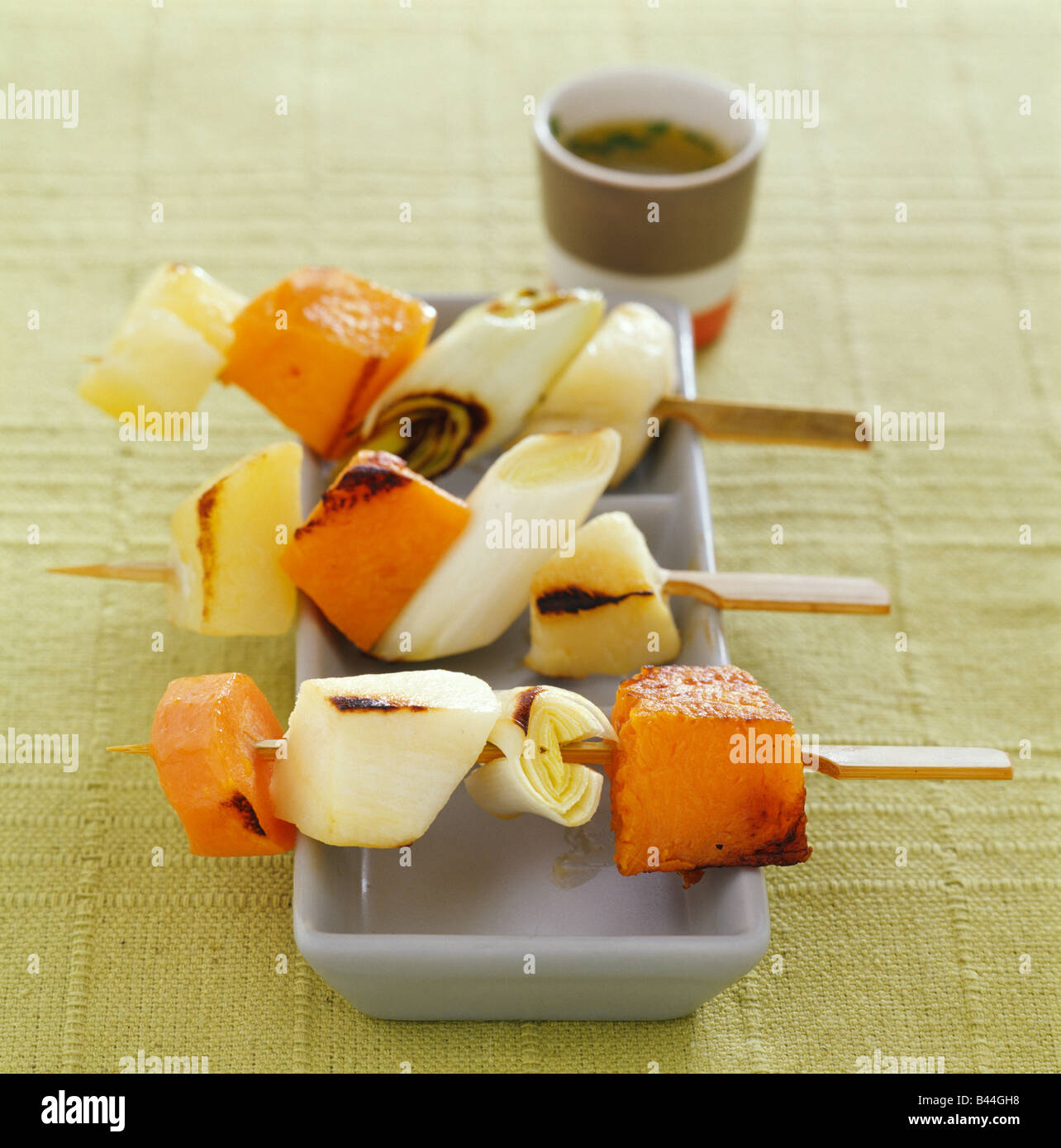 Winter vegetable brochettes Stock Photo - Alamy