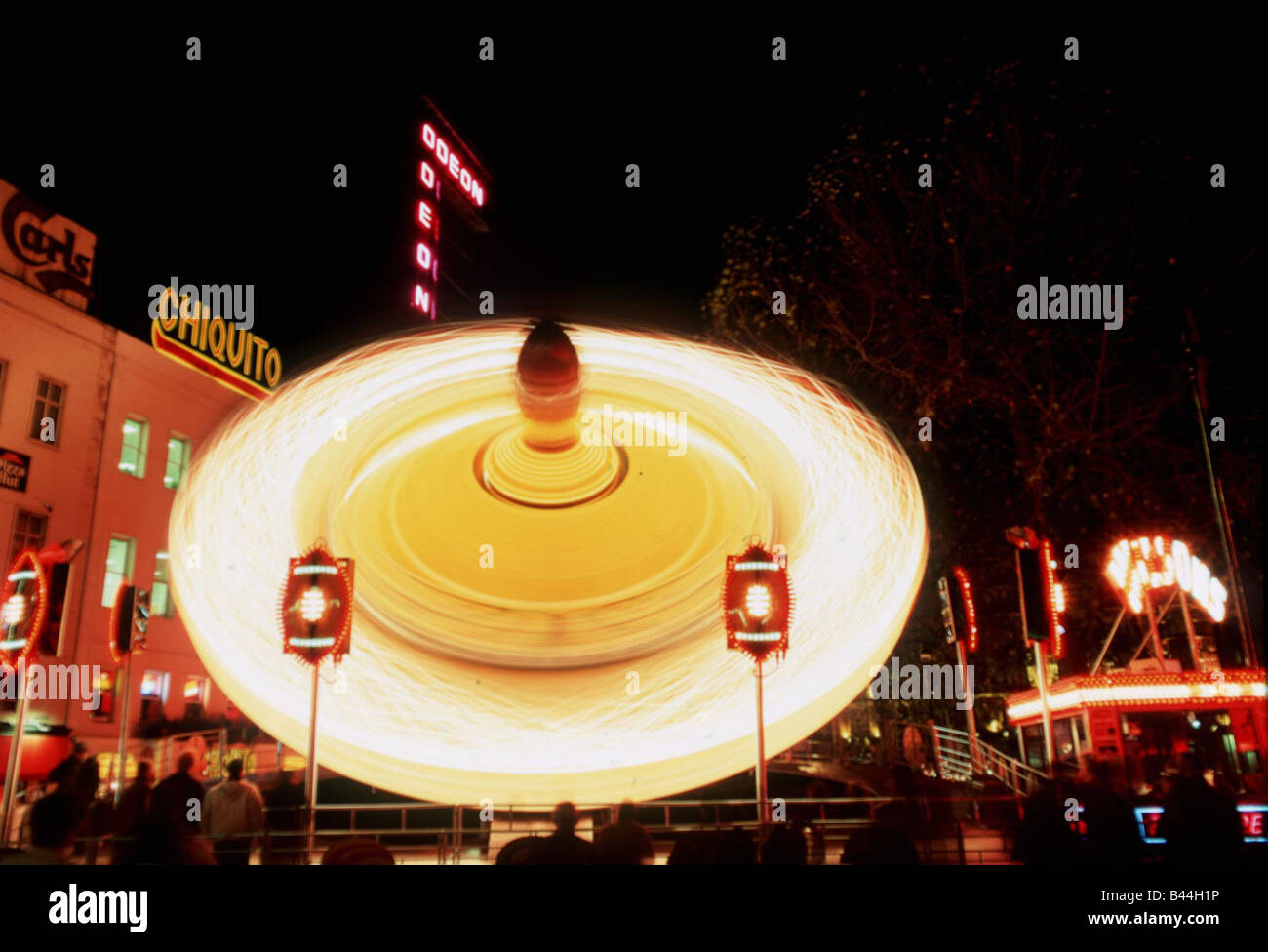 Fun fair at Leicester Square at night Stock Photo - Alamy