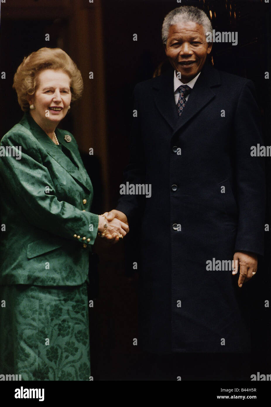 South African ex political prisoner Nelson Mandela with British Prime ...