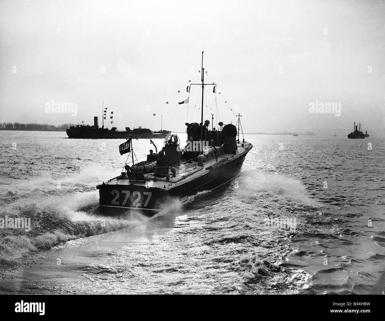 A Royal Air Force Air Sea Rescue launch on trials in the Thames Estuary ...