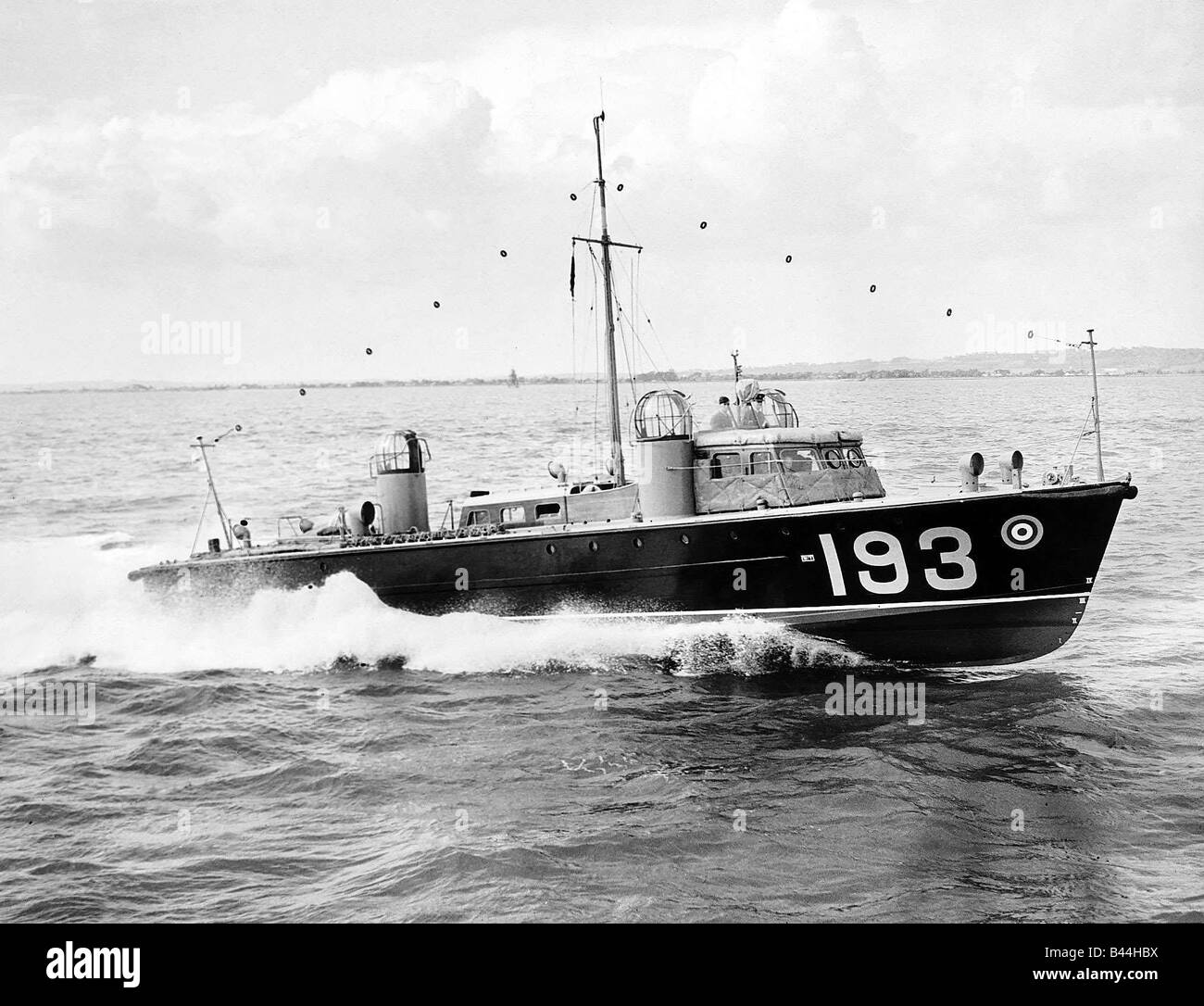 A Royal Air Force Air Sea Rescue launch on patrol during WW2 1943 Stock ...