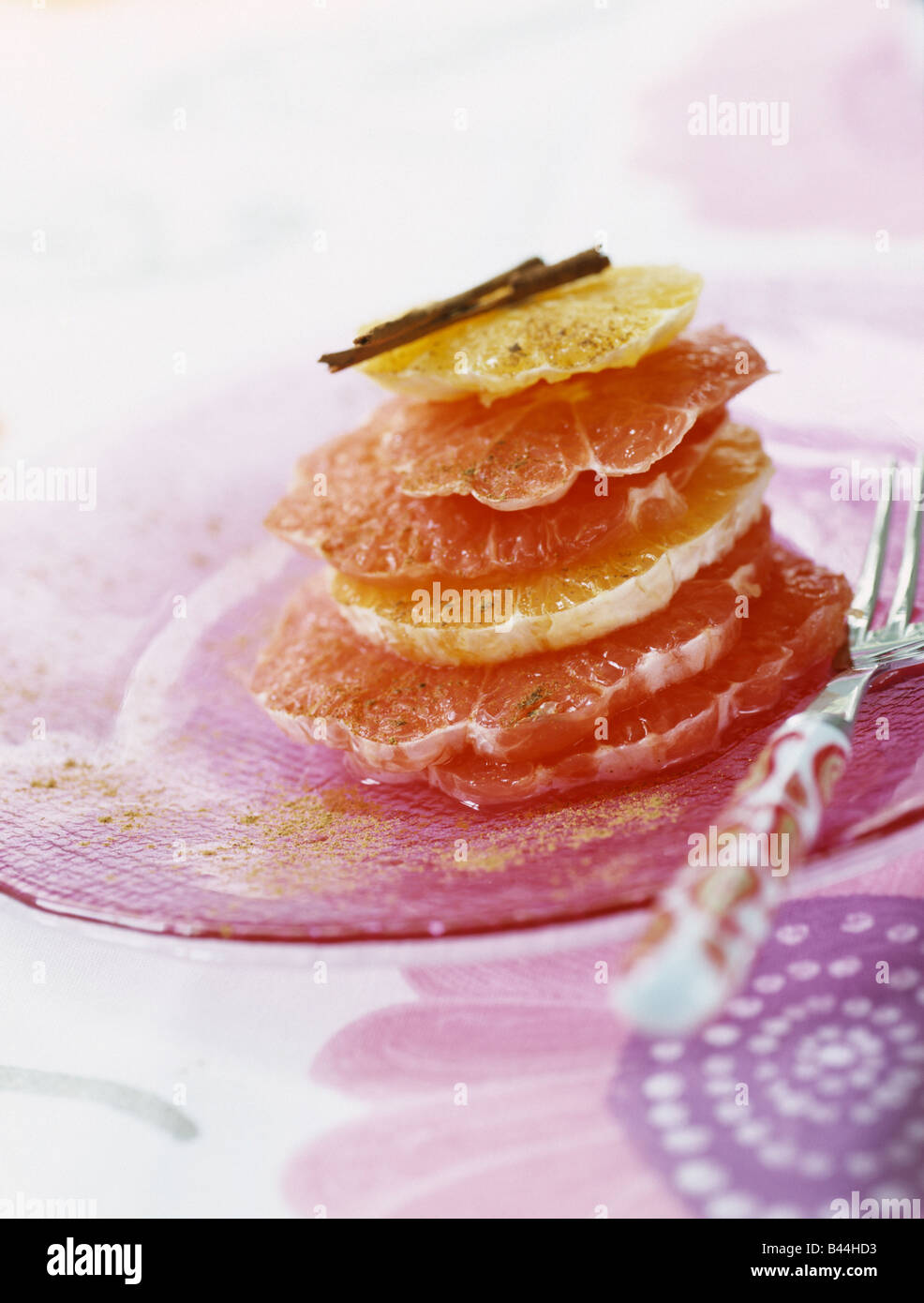 Citrus fruit layers with cinnamon Stock Photo - Alamy