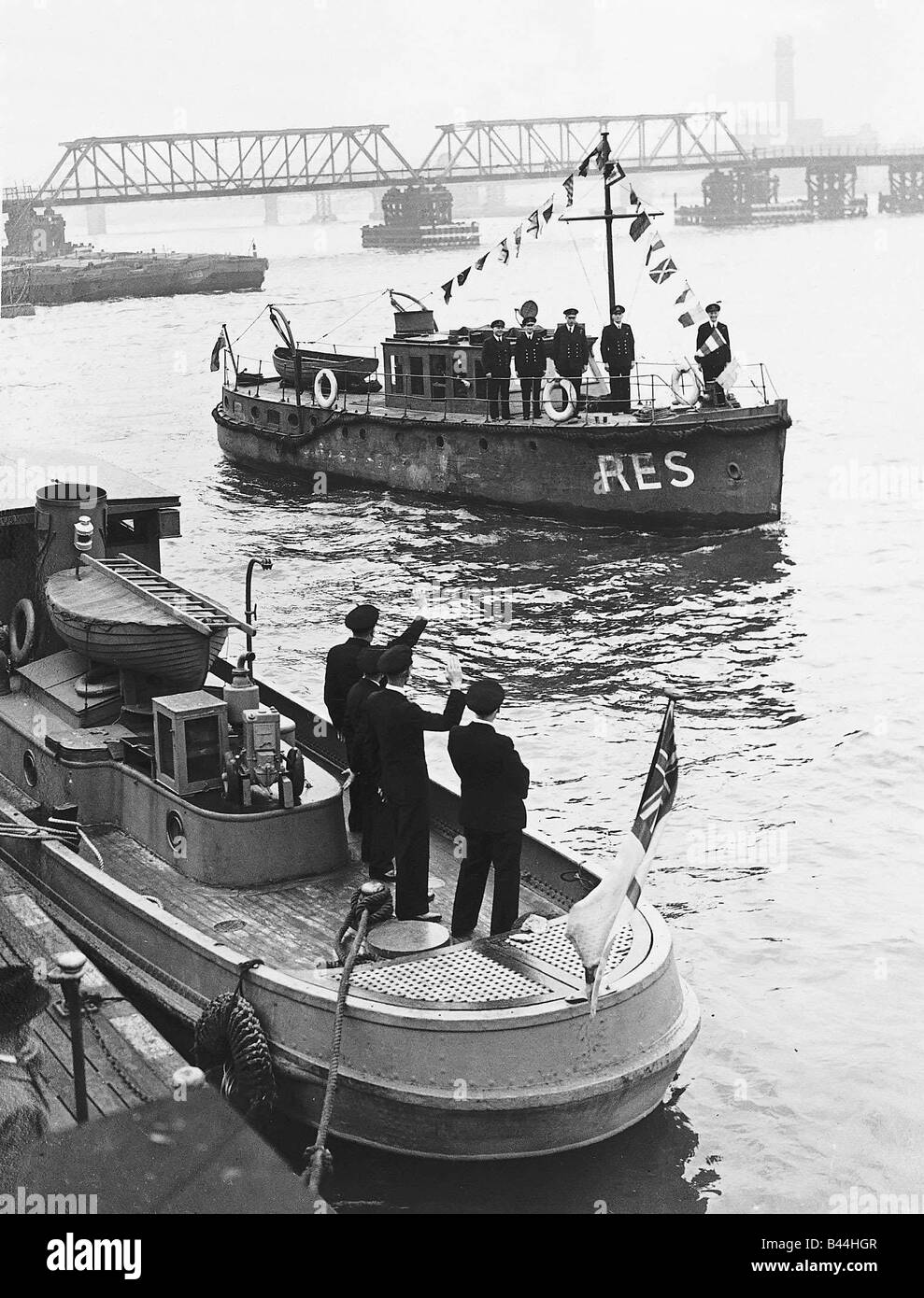 A Boat from the River Thames Emergency Service Fleet made up of private ...