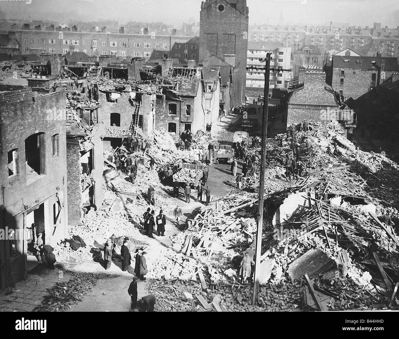Ww2 air raid damage rescue Black and White Stock Photos & Images - Alamy