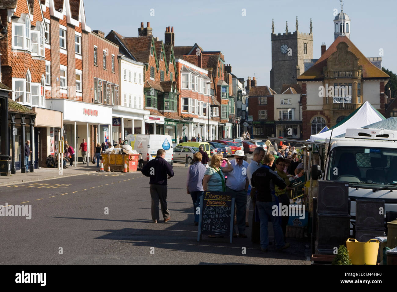 Marlborough town centre wiltshire england uk gb Stock Photo - Alamy