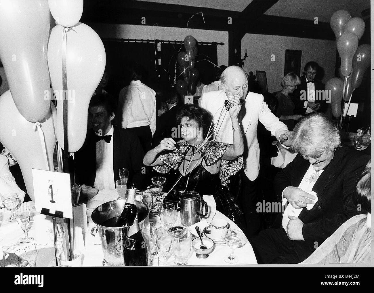 Tony Blair at party with actress Pat Phoenix and husband Tony Booth and ...