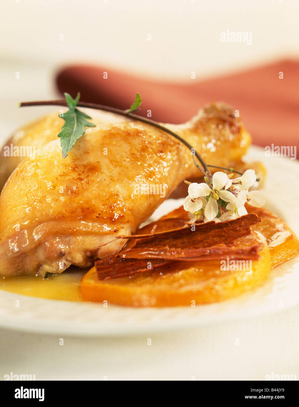 Roast chicken leg Stock Photo - Alamy