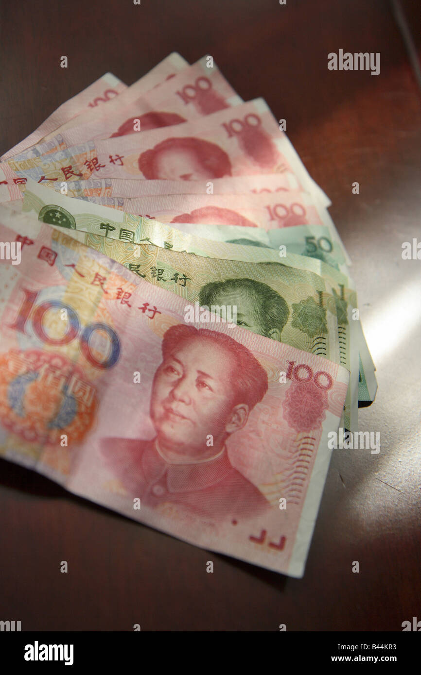 Chinese bank notes Stock Photo - Alamy