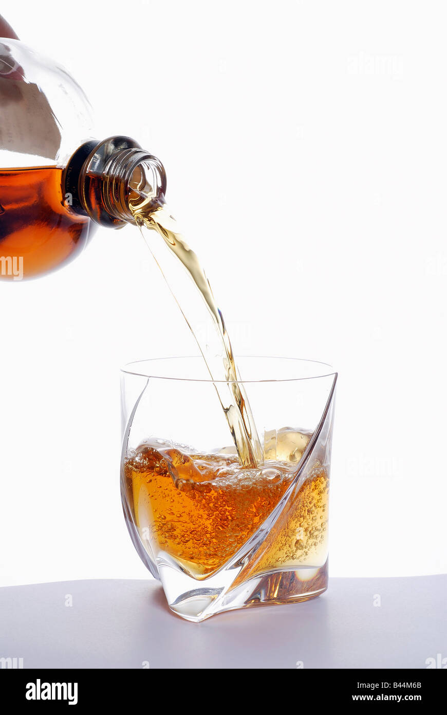 Pouring whisky into a glass Stock Photo - Alamy
