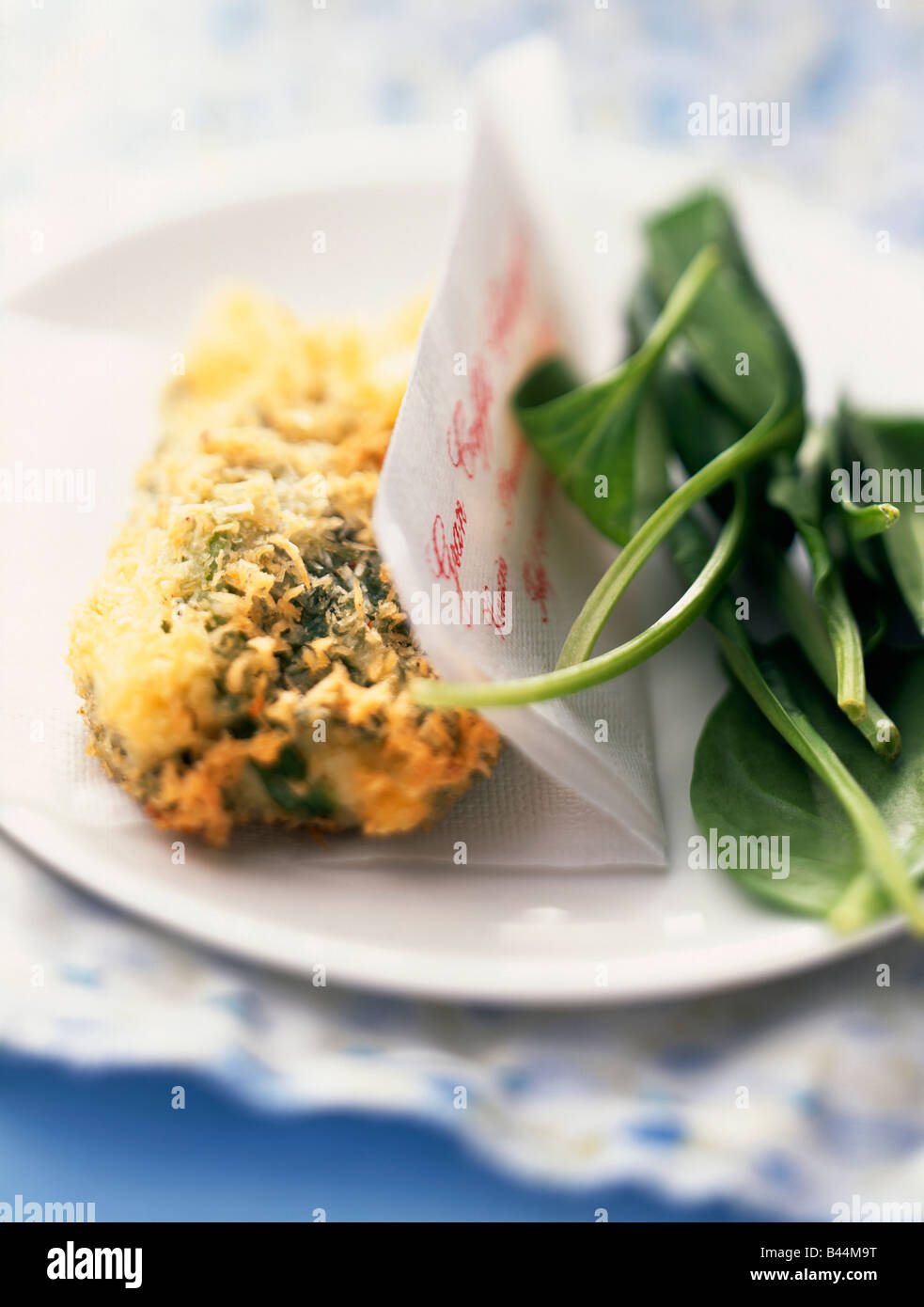 Breaded goat cheese spinach hi-res stock photography and images - Alamy