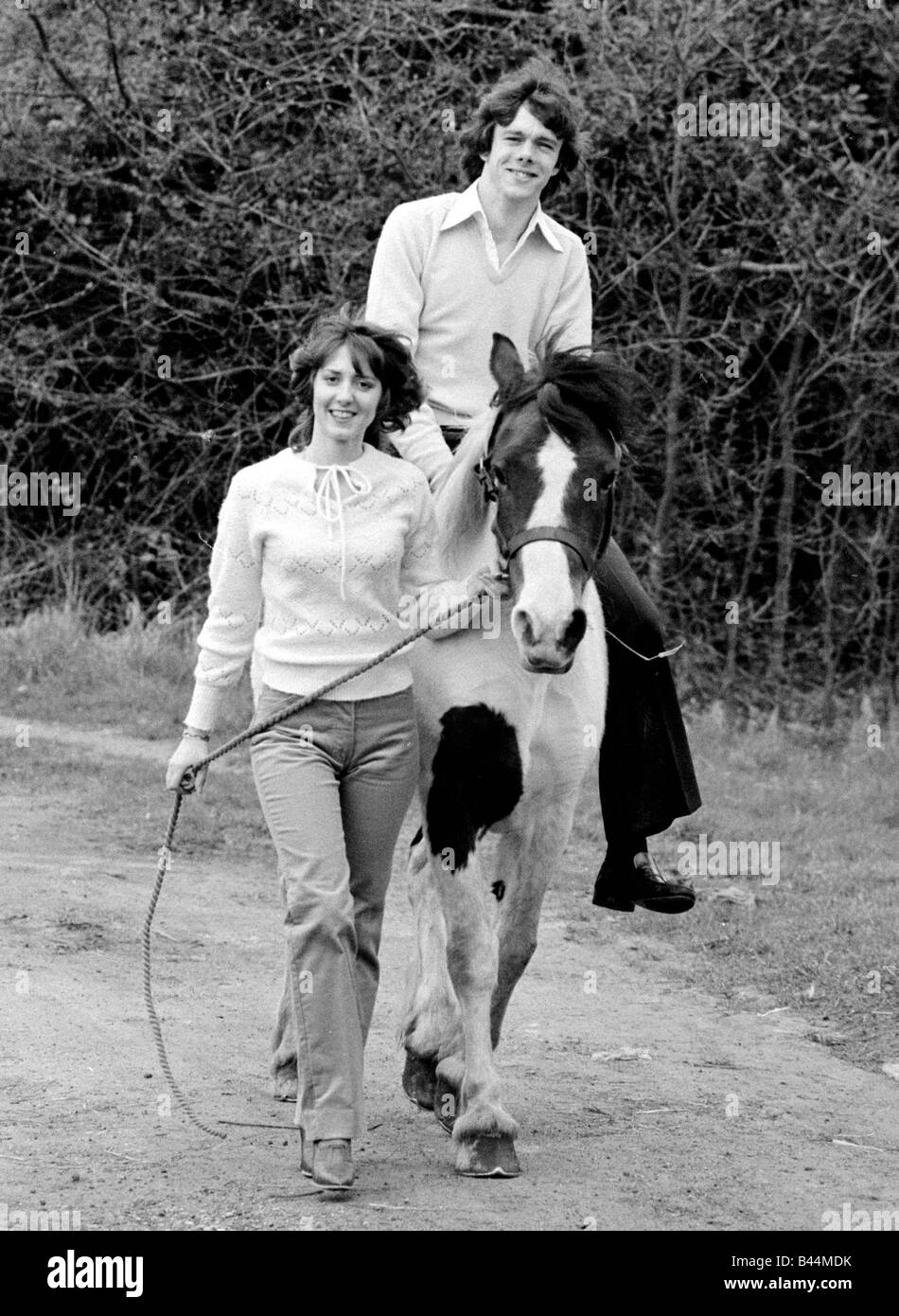 Arsenal footballer David O' Leary with girlfriend Joy Lewis May 1979 ...