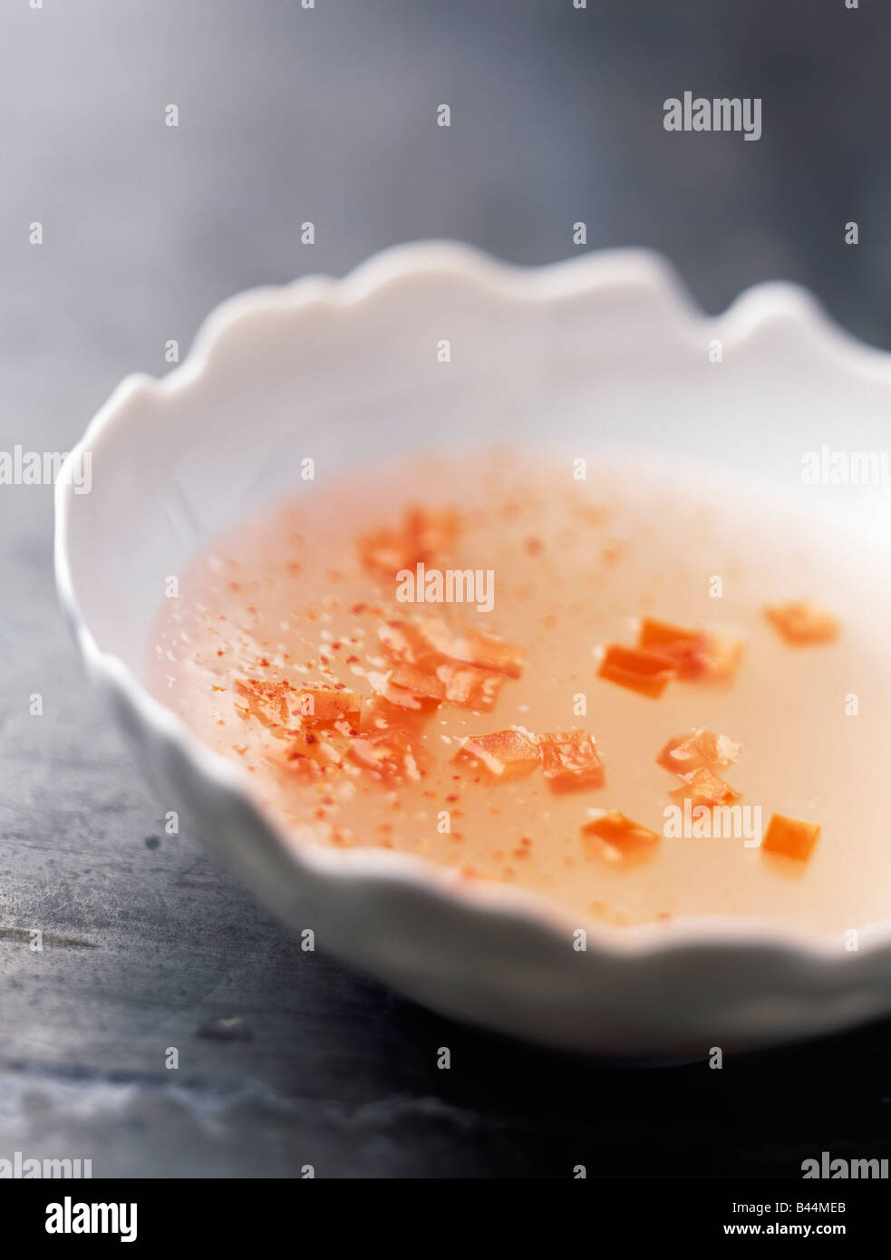 Tapioca and diced tomato soup Stock Photo - Alamy