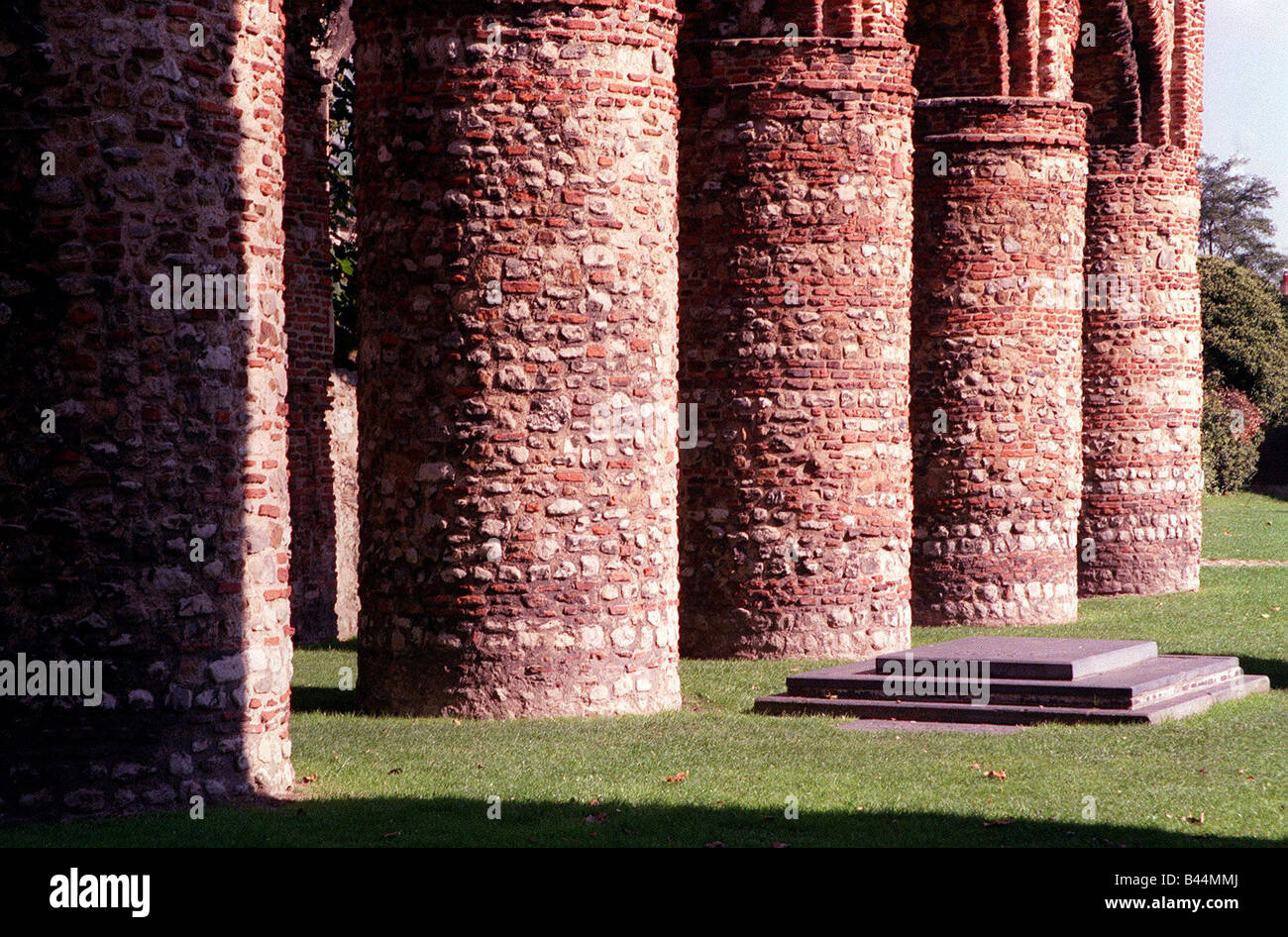 Castle Pillars Castle Park Colchester Essex Stock Photo - Alamy