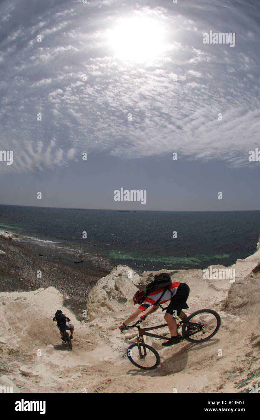 Mountain biking on the south coast of Cyprus Stock Photo - Alamy