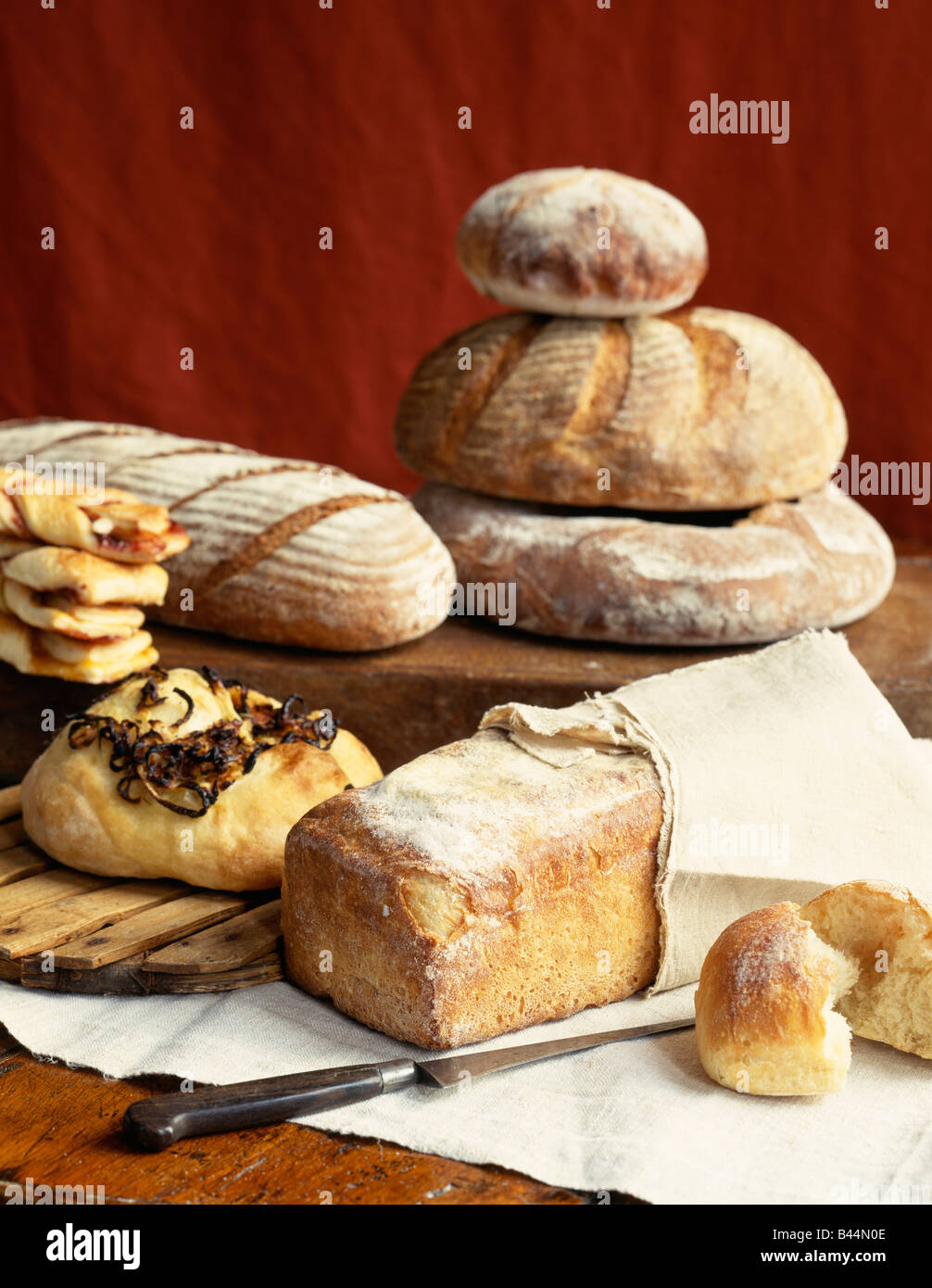 Selection of breads Stock Photo - Alamy