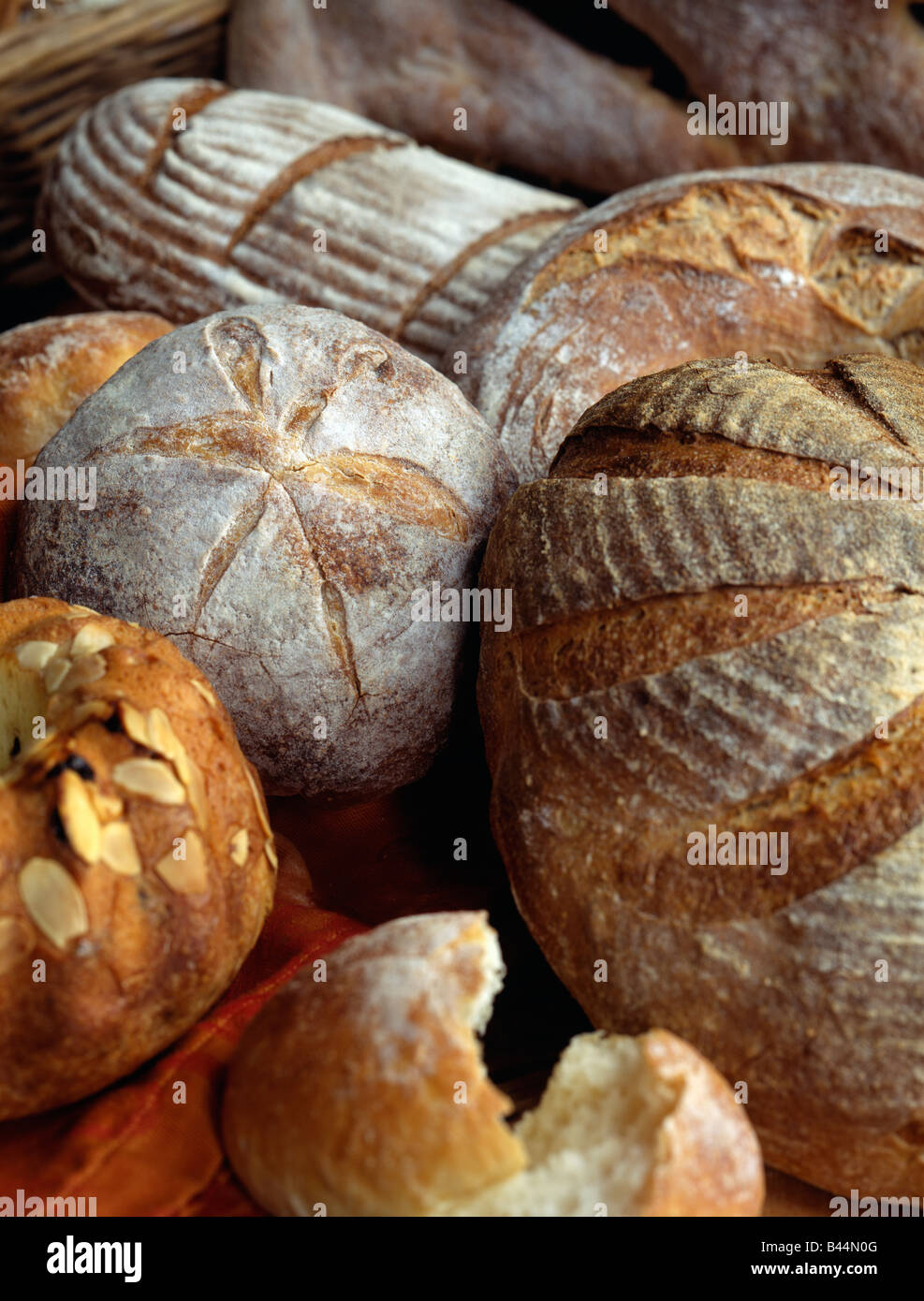 Selection of breads Stock Photo - Alamy
